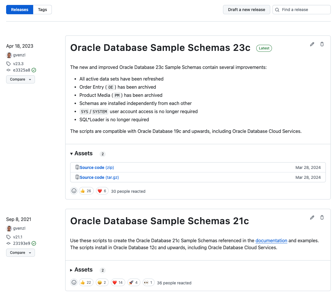 Installing Oracle Database Sample Schemas From Github Gerald On It